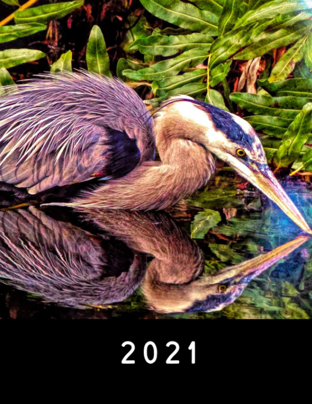 Buy 2021: Great Blue Heron Daily Weekly Monthly Yearly Engagement ...