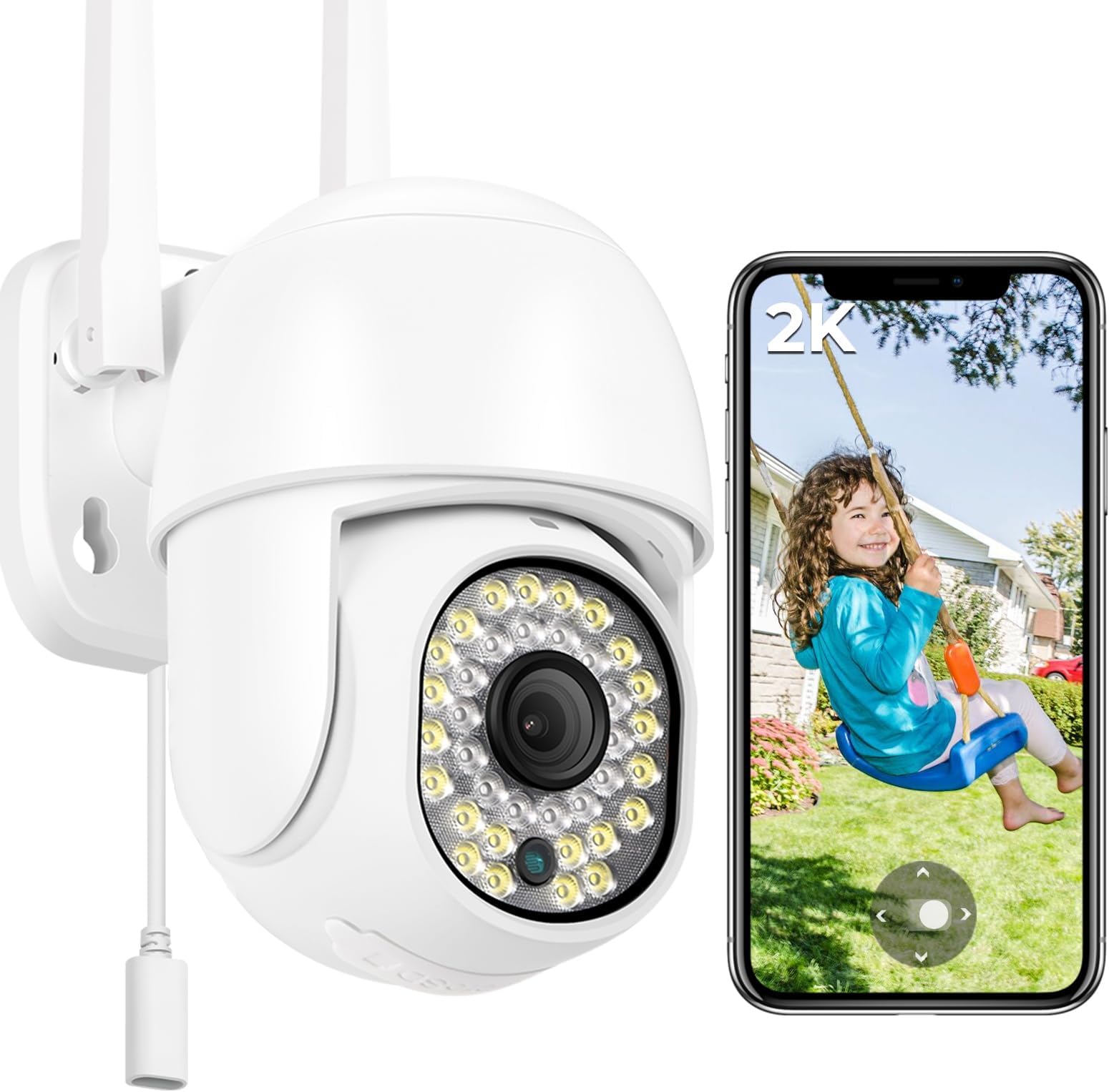 Telecamera PTZ WiFi Esterno ICSEE - Camera Wireless Smart con Speed ...