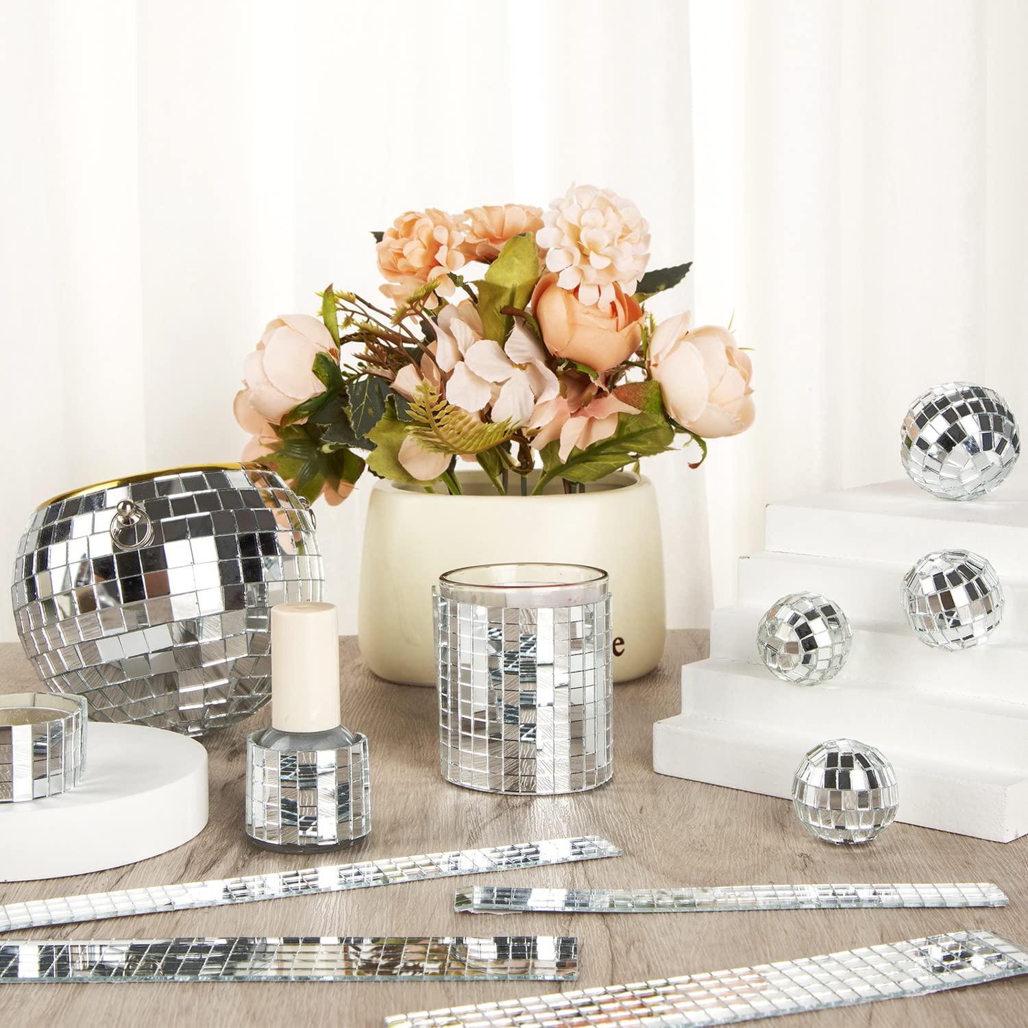 Snapklik.com : 10800pcs Mirror Mosaic Tiles, 5 X 5mm Self-Adhesive ...