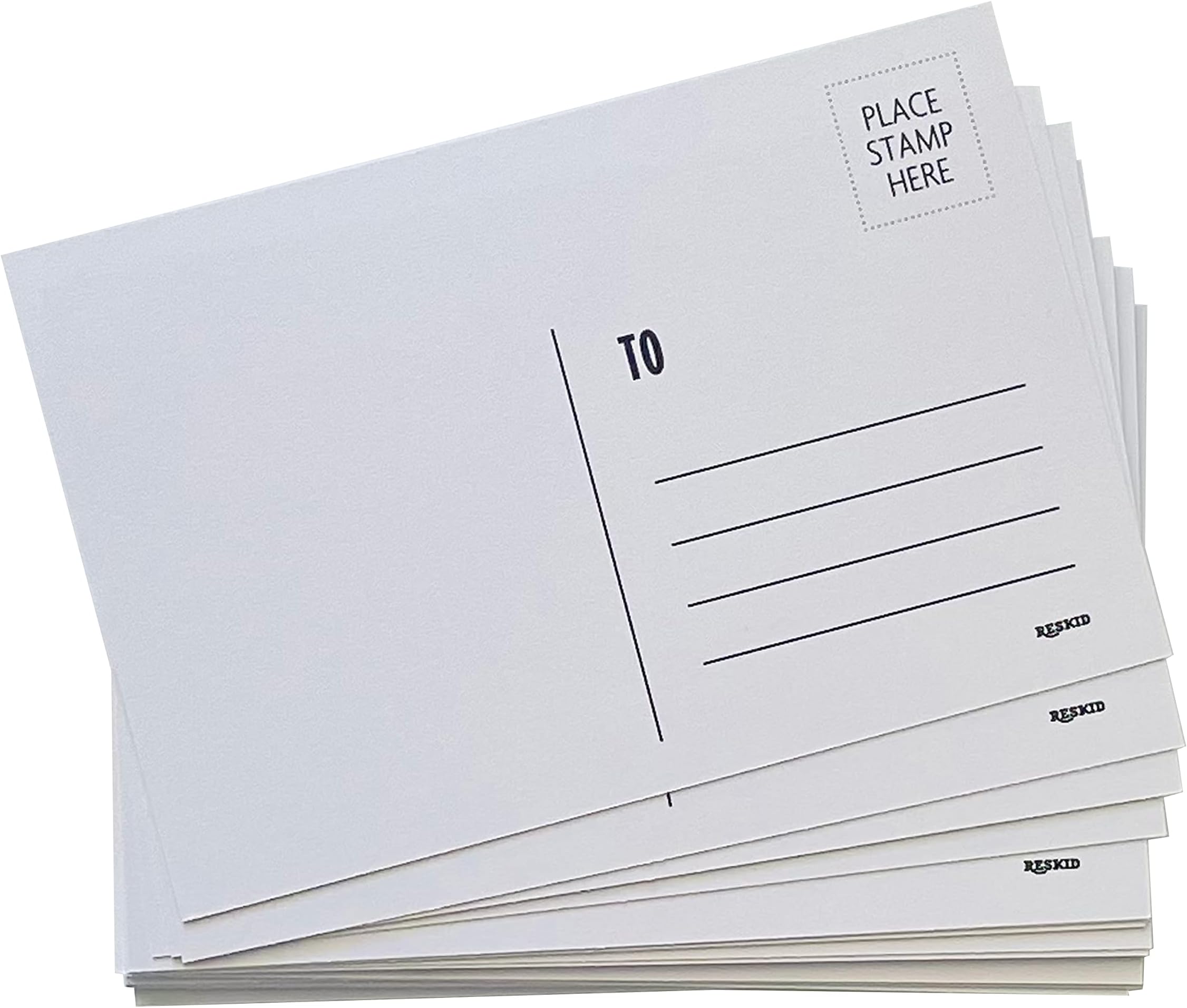Reskid Blank Postcards for Mailing. 100 White 4x6 Blank Post Cards ...