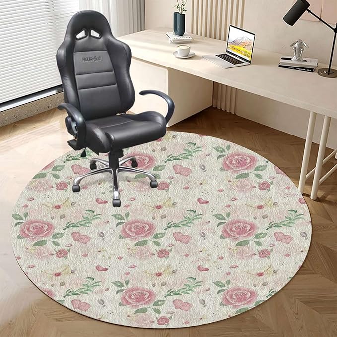 Amazon.com : Multicolor PU Leather Chair Mat for Hardwood Floor Noise ...