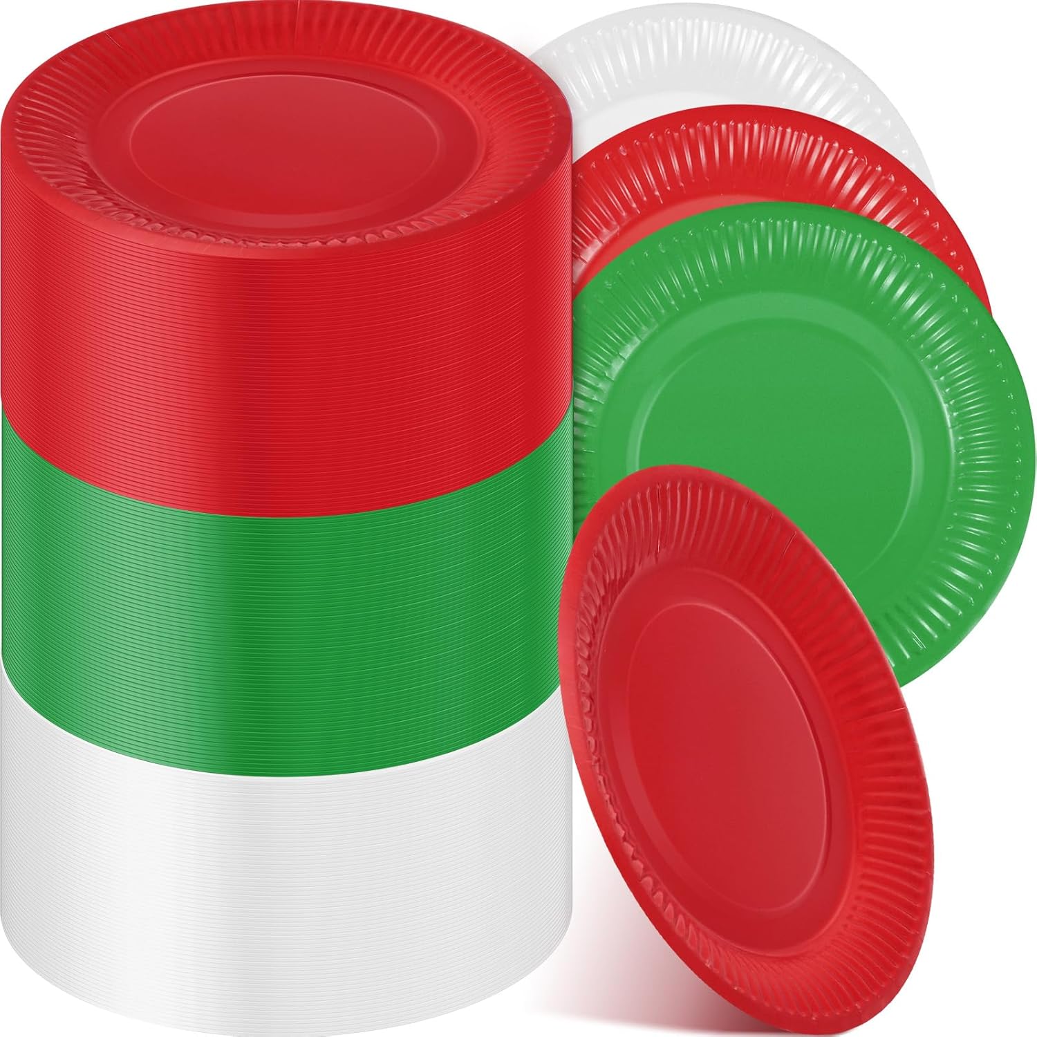 Amazon.com: Tessco 240 Pcs Christmas Paper Dessert Plates 7" Disposable ...