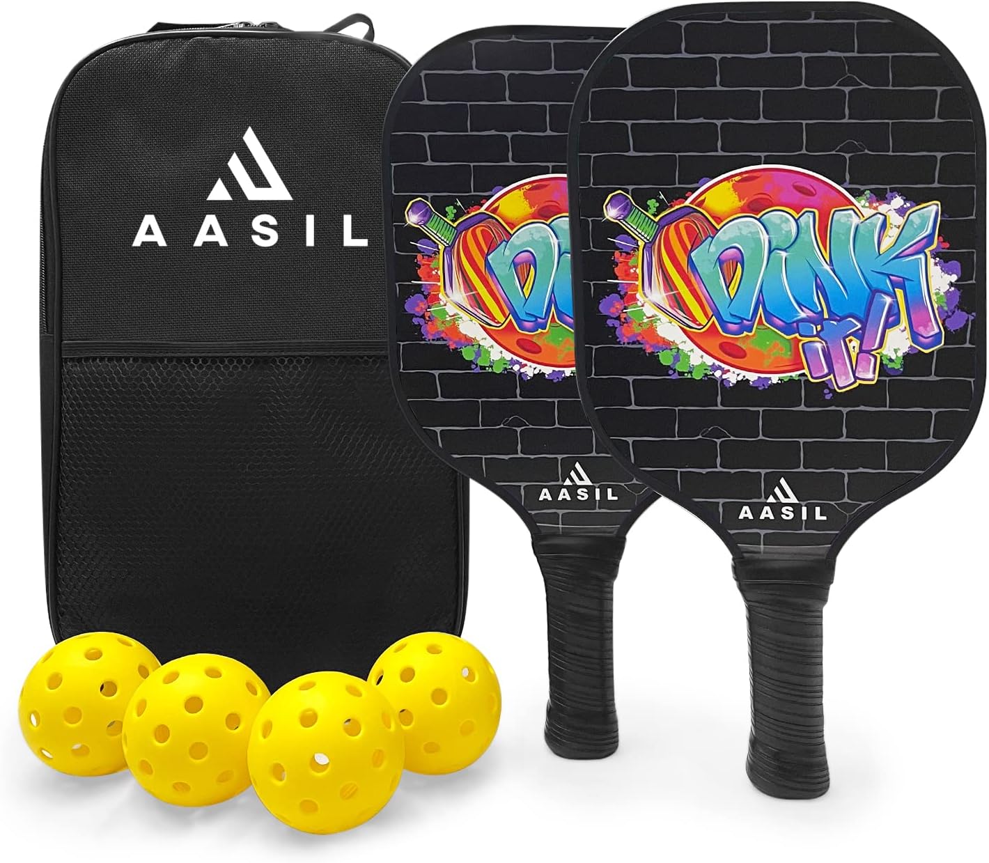 Amazon.com : AASIL- Kids Pickleball Paddle Set of 2 - Graphite ...