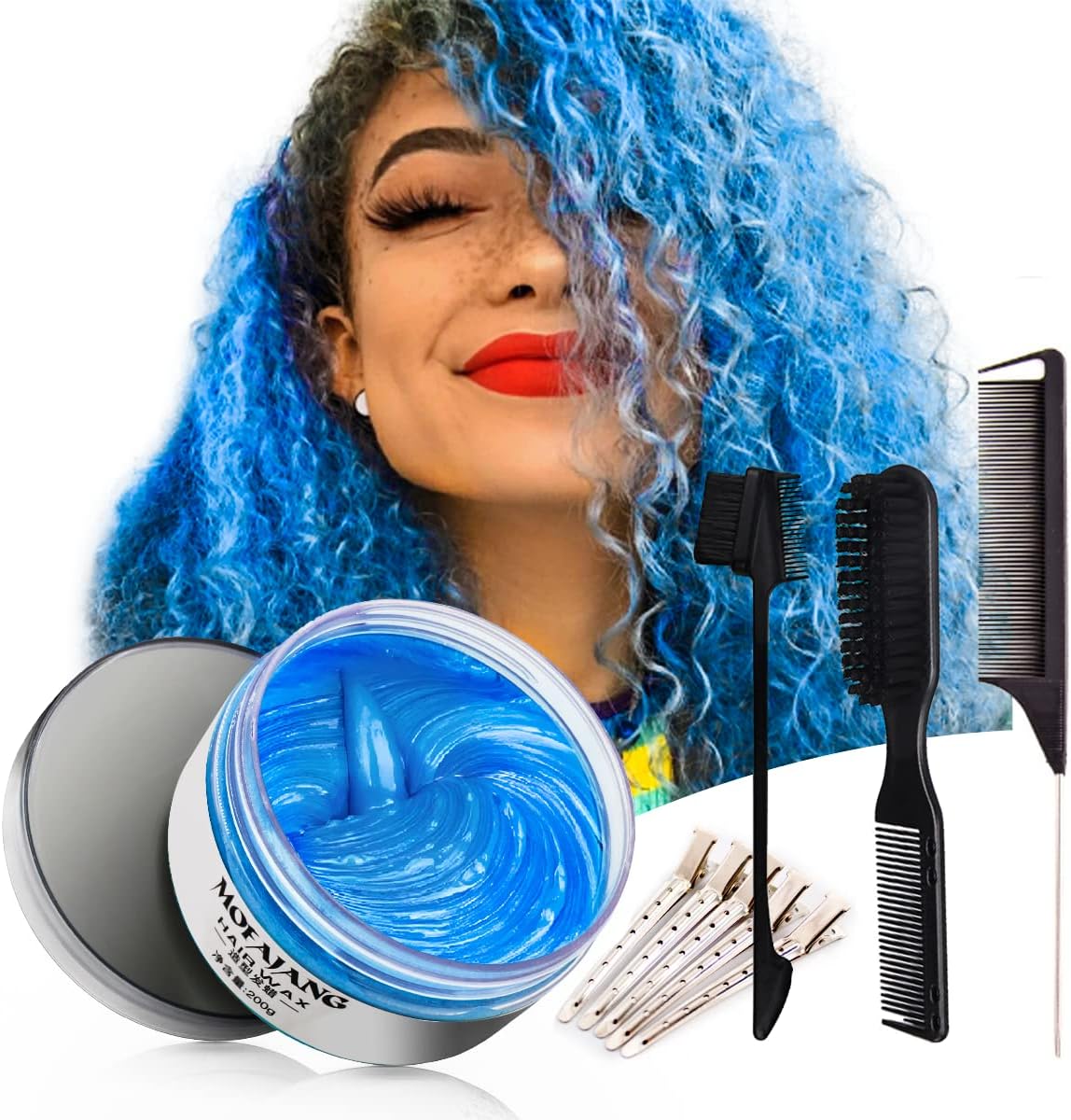 Amazon.com: Temporary Hair Color Wax 7.06 Oz Hair Styling Clay Mud ...