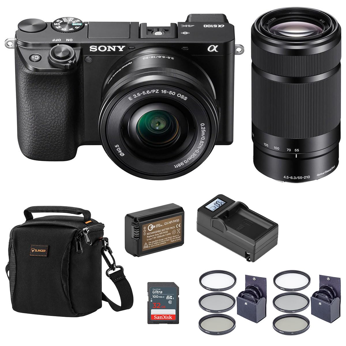 Amazon.com : Sony Alpha A6100 Mirrorless Digital Camera, with 16-50mm ...