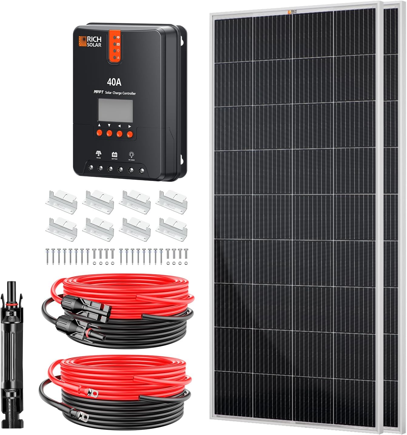Amazon.com : RICH SOLAR 400 Watt Solar Kit Contains 2 high Efficiency ...