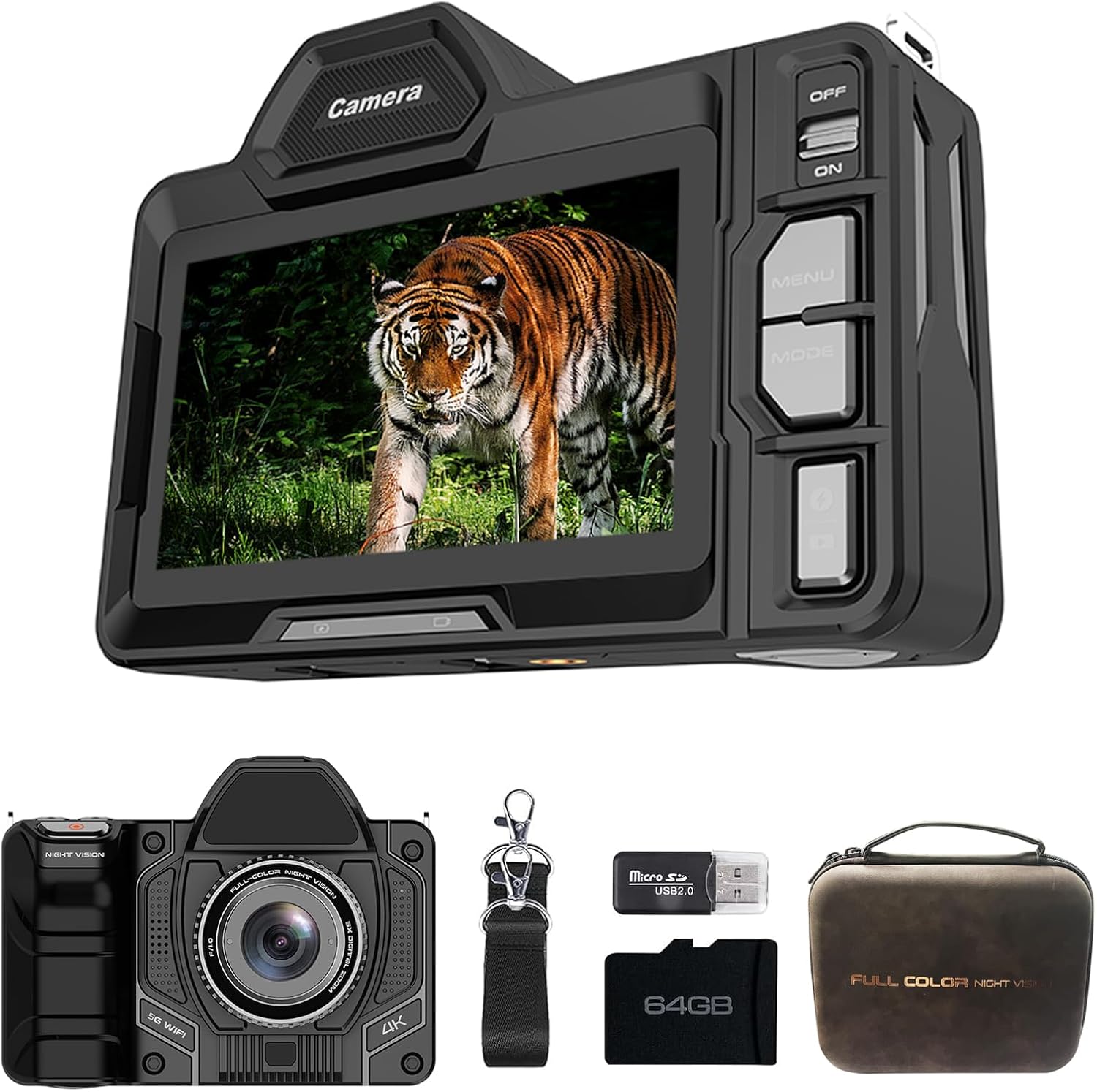 Amazon.com : 4K Full-Color Night Vision Goggles, Night Vision ...