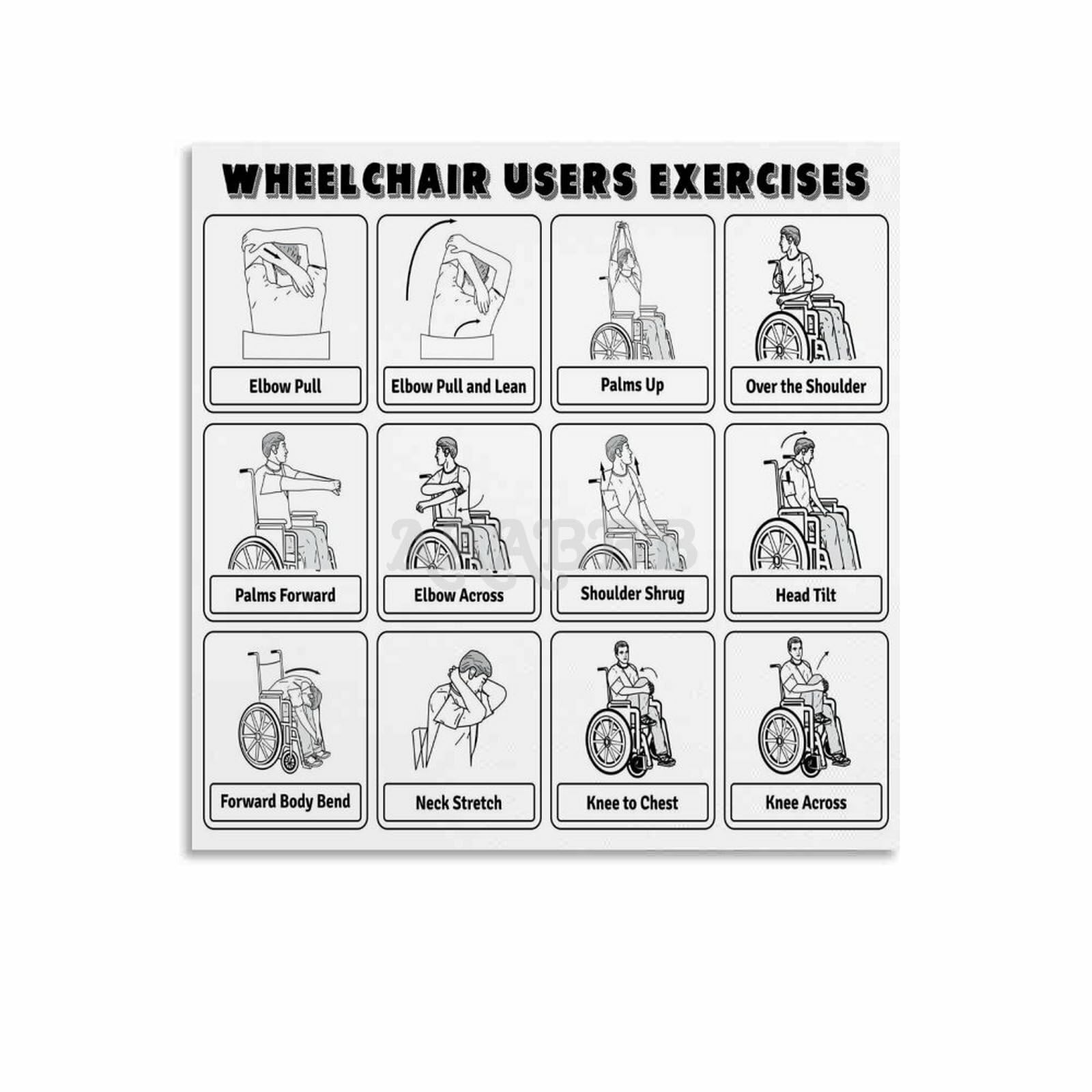 Senior Wheelchair Exercise Clip Art Limited Mobility Exercise