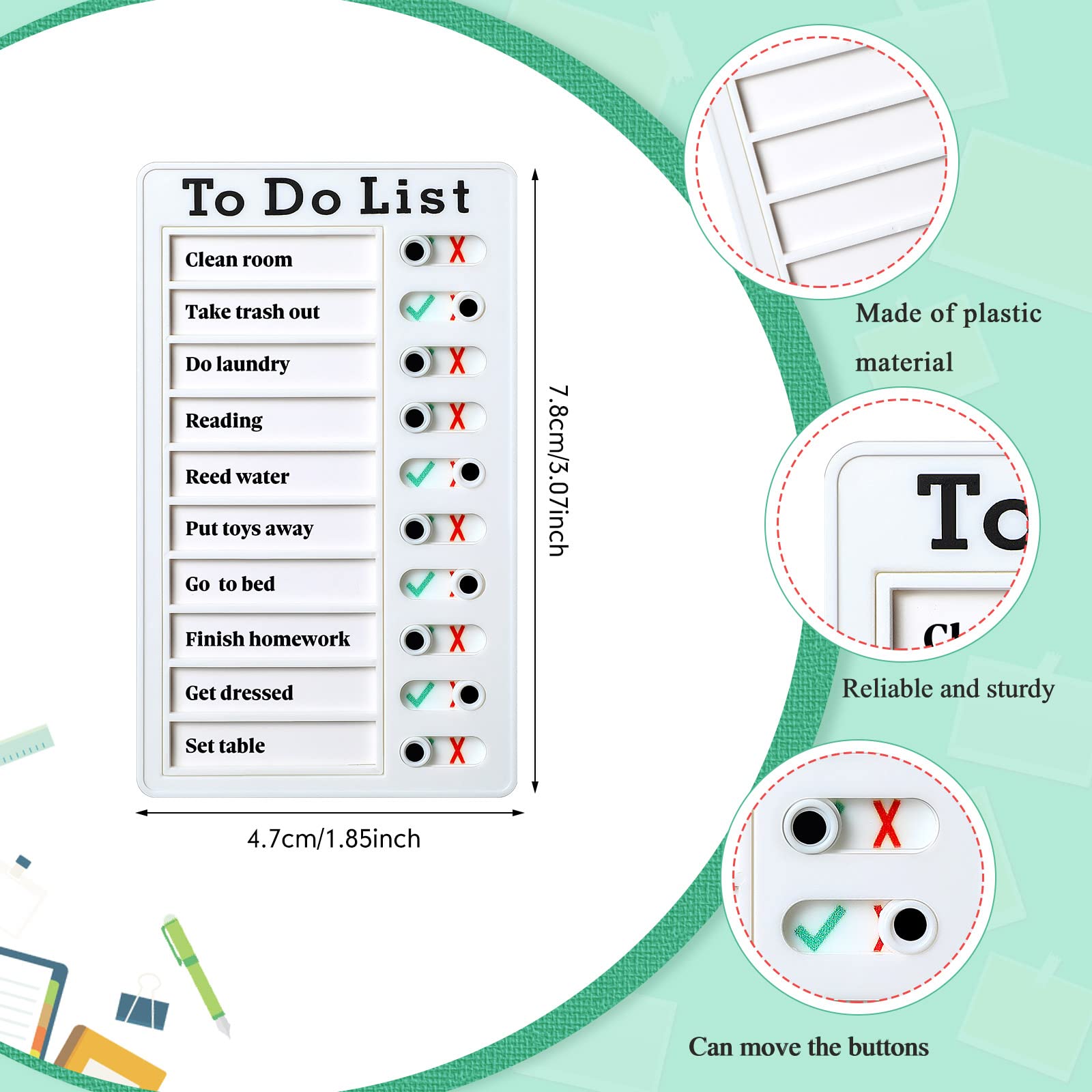 Snapklik.com : 4 Pieces Chore Chart For Kids To Do List Chores Boards ...