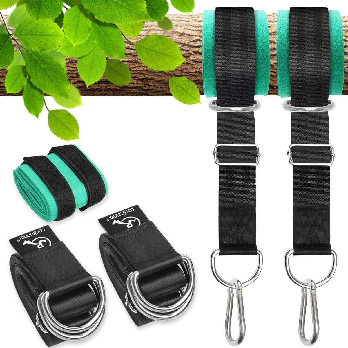 Amazon.com: Coolrunner 10FT Tree Swing Straps Hanging Kit - 5000Lbs ...