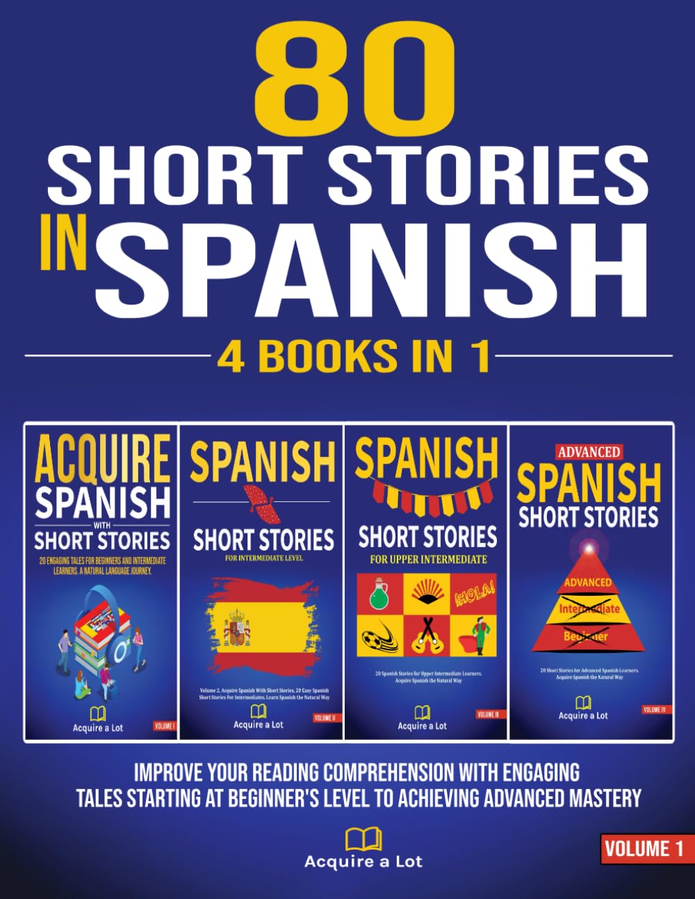 Amazon.com: 80 Short Stories In Spanish - 4 Books in 1: Improve Your ...