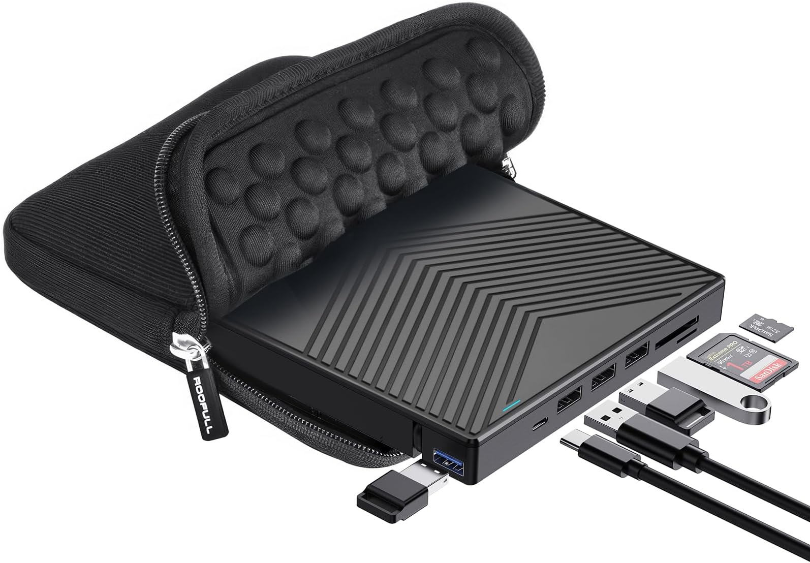 Amazon.com: External CD/DVD Drive for Laptop with Carrying Case,DVD ...