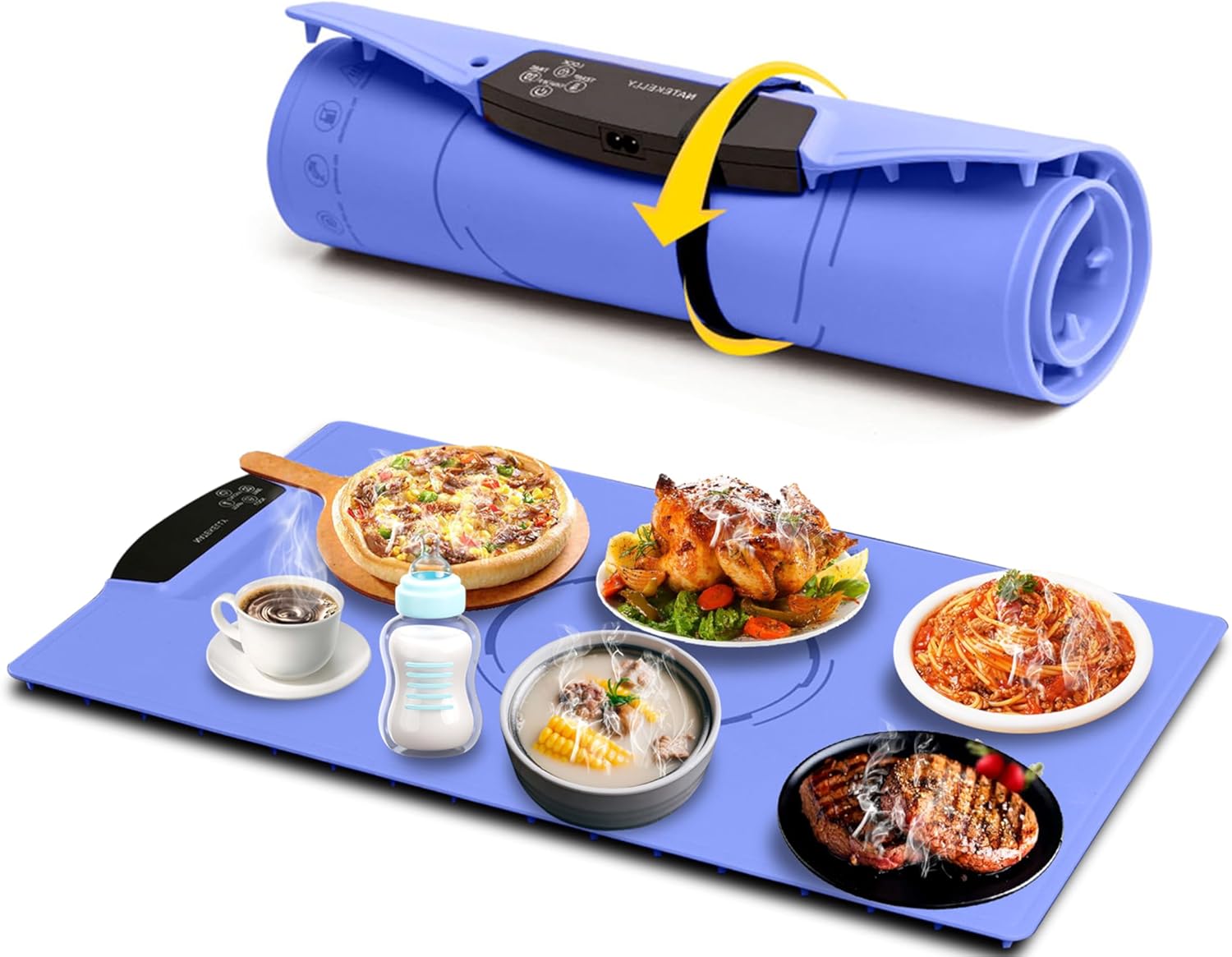 Amazon.com: Electric Food Warming Tray, Silicone Heating Mat with ...