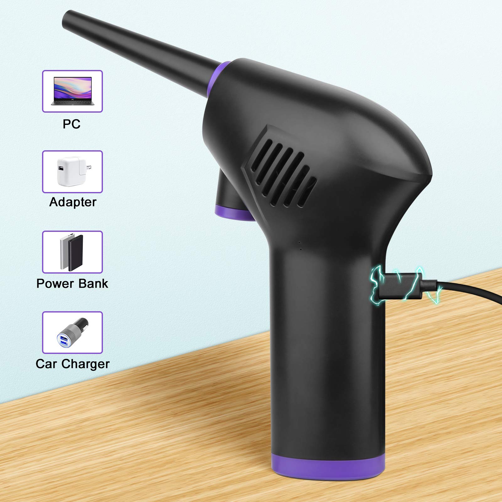 Buy Compressed Air Duster - Cordless Air Duster with 15000mAh ...