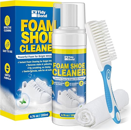 Shoe Cleaner - 200ml White Shoe Cleaner Kit, Deep Cleaning Foam Sneaker ...