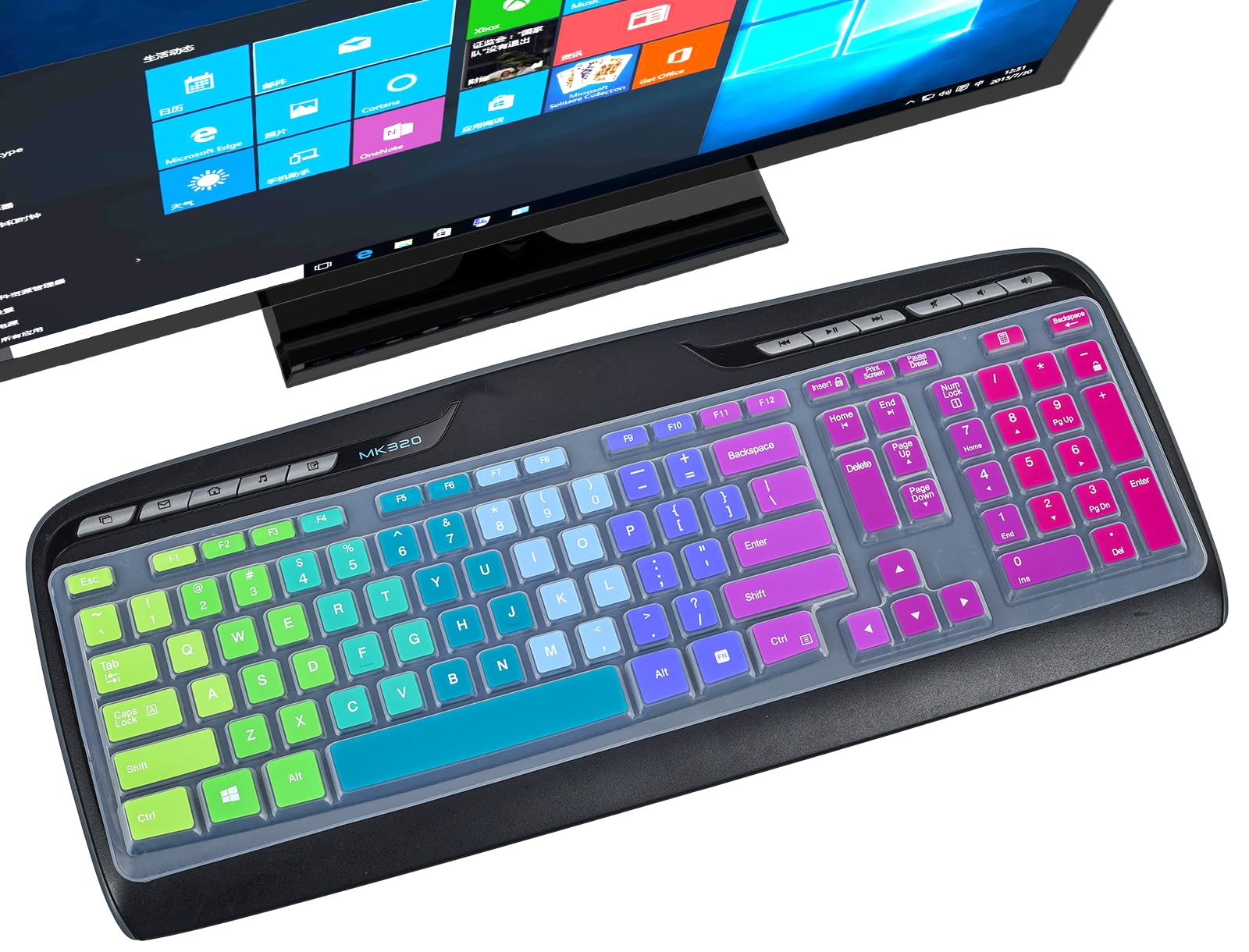 Snapklik.com : Keyboard Cover For Logitech MK320 YR002/Y-R0009 Wireless ...