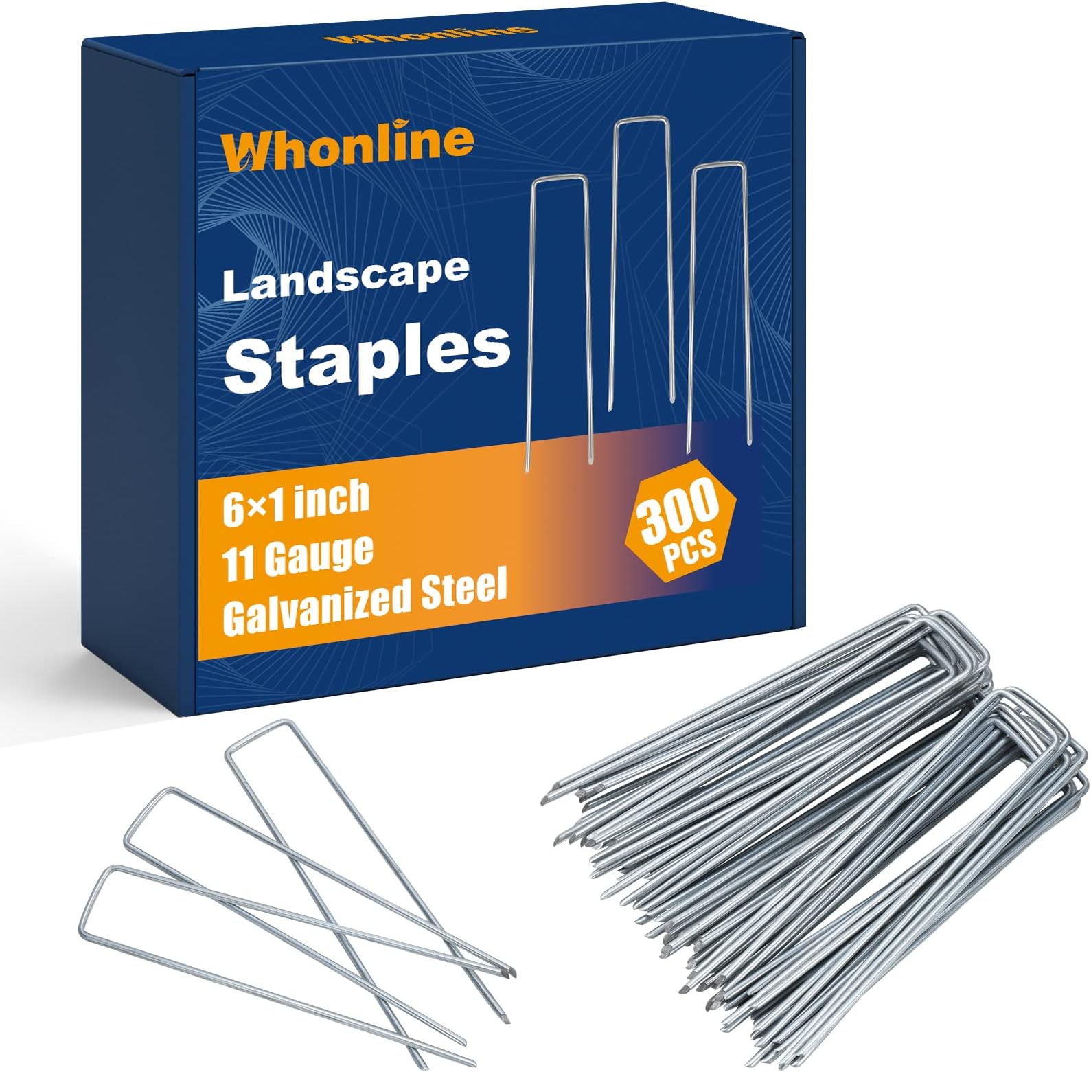 Amazon.com : Bakulyor 70 Pcs Landscape Staples, 6 Inch 9 Gauge Garden ...