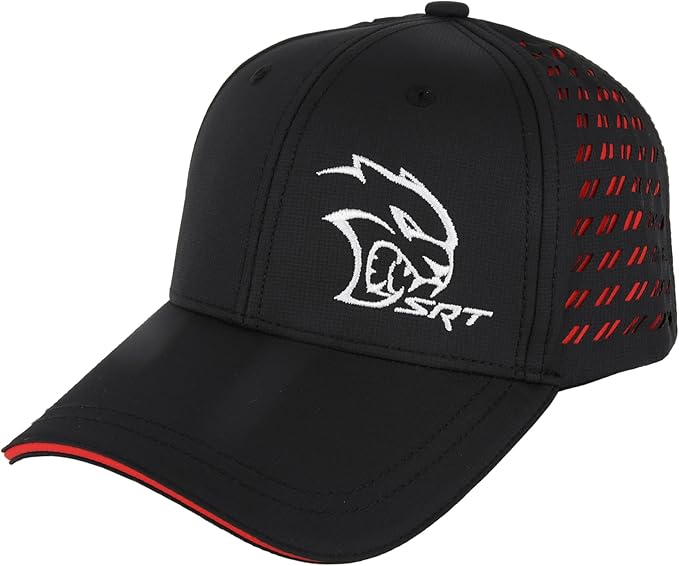 Dodge SRT Hellcat Embroidered Logo Performance Style Hat Mid Profile ...