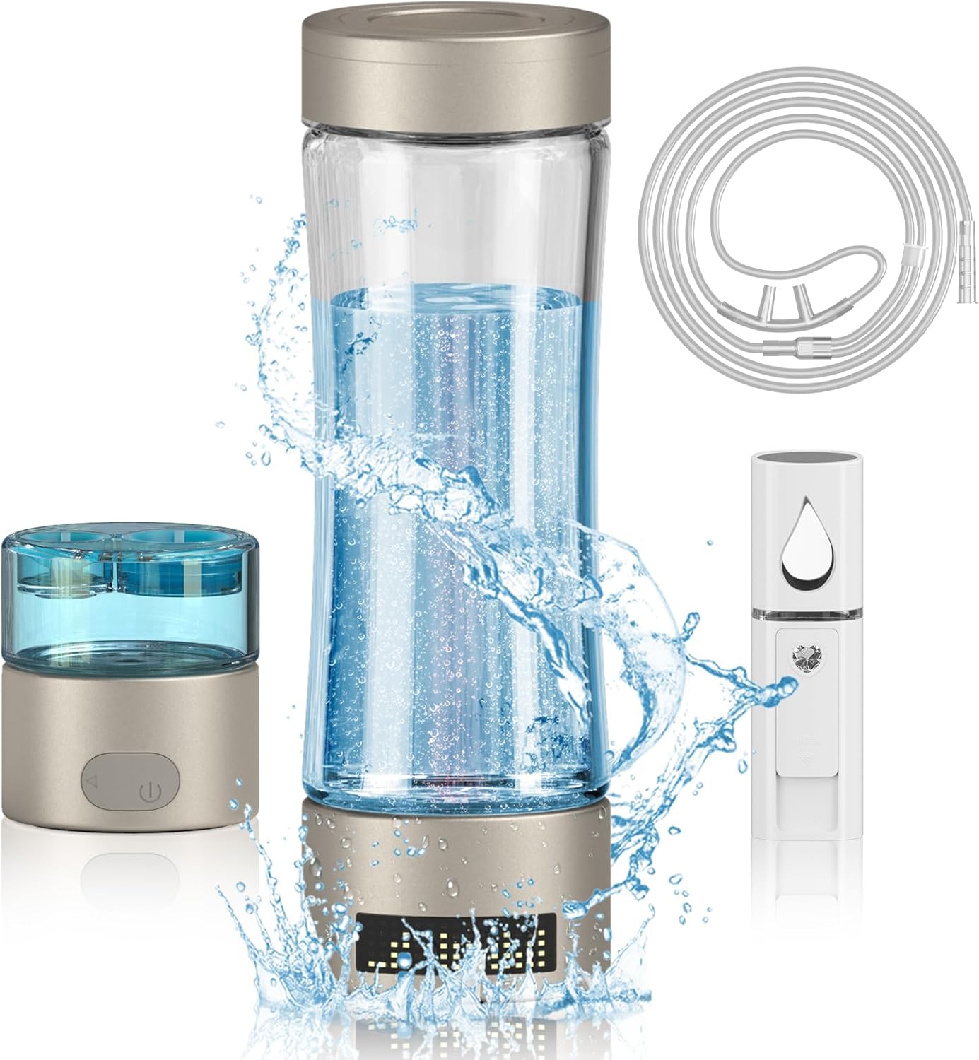 LETSCOL Hydrogen Water Bottle Generator, SPE/PEM Technology Hydrogen-Rich Water Bottle Hydrogen ...