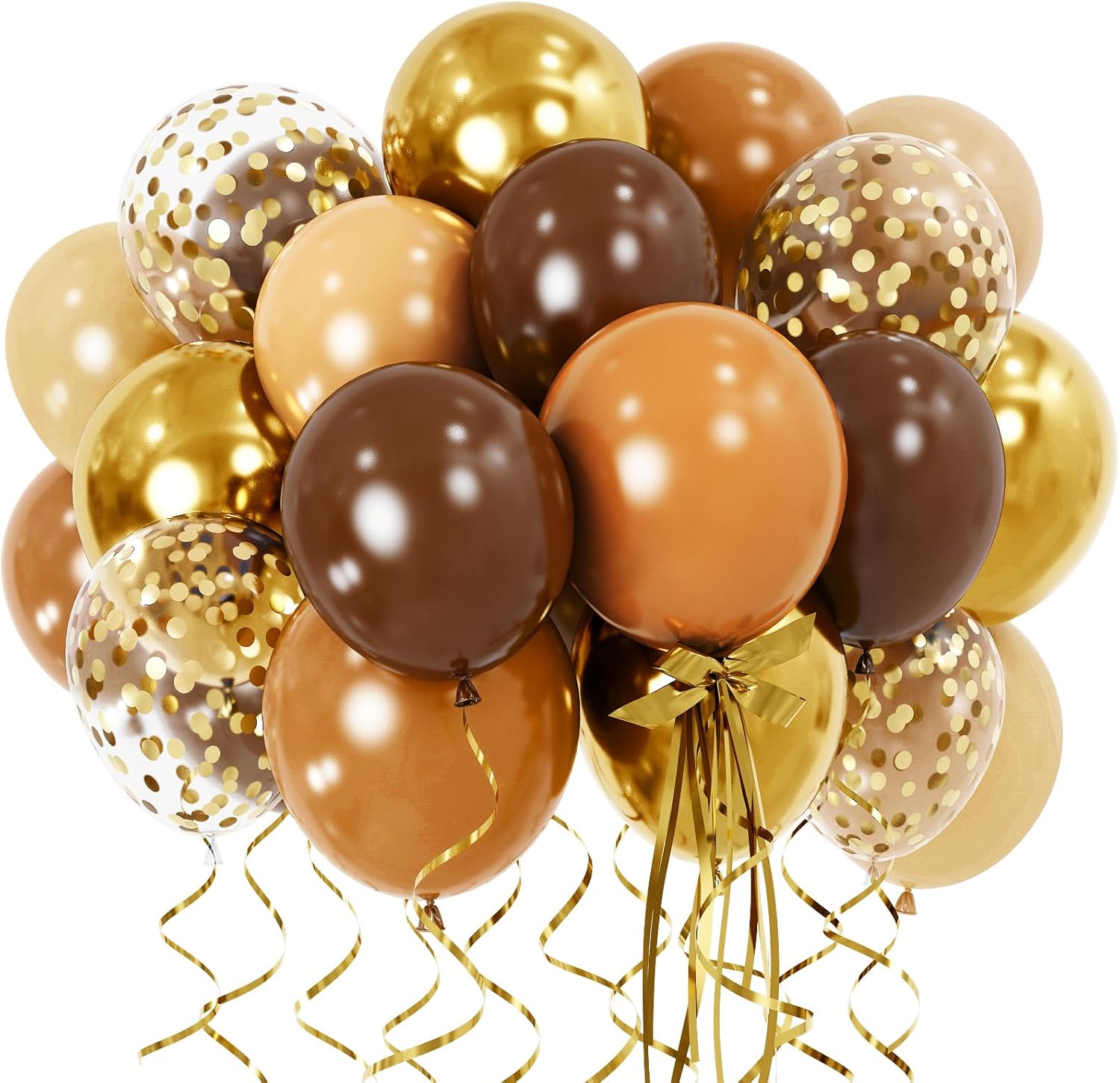 Amazon.com: Brown and Gold Balloons, 60 Pcs Nude Brown and Tan Balloons ...
