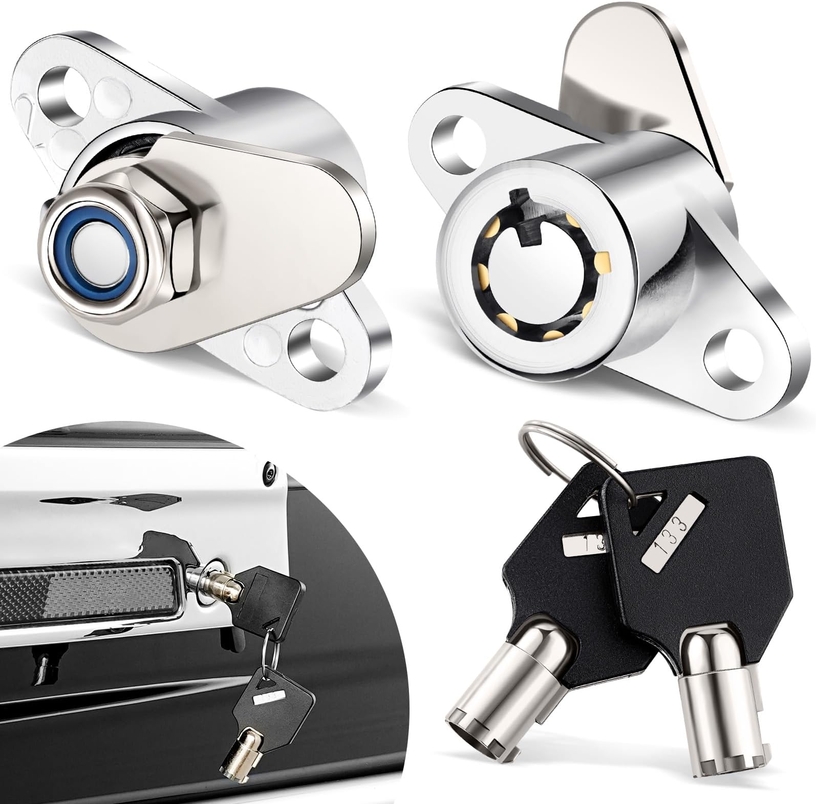 Amazon.com: Hard Saddlebag Saddle Bag Lock Set for Harley Davidson ...