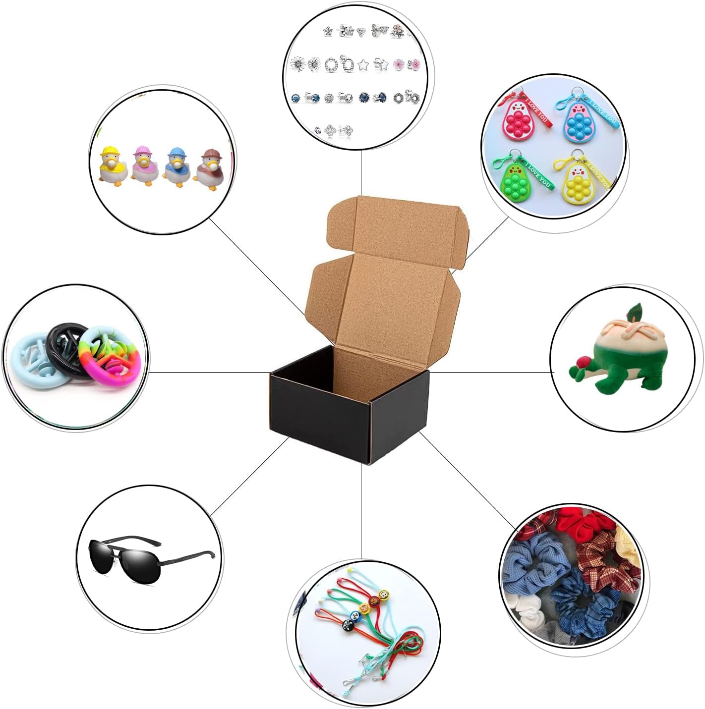 4x4x2 Box 25-Pack Corrugated Packaging Boxes For Shipping, Cardboard ...