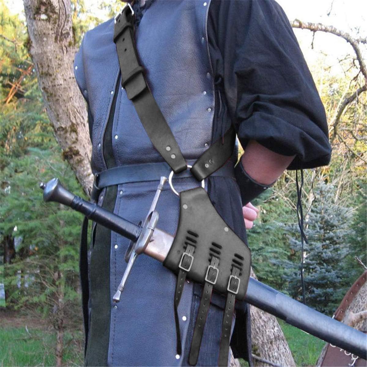 Amazon.com : Adjustable Medieval Retro Belt Sword Set, Leather Belt ...