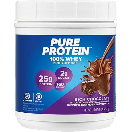 Amazon.com: Pure Protein 100% Whey Protein Powder, Rich Chocolate, 25 g ...
