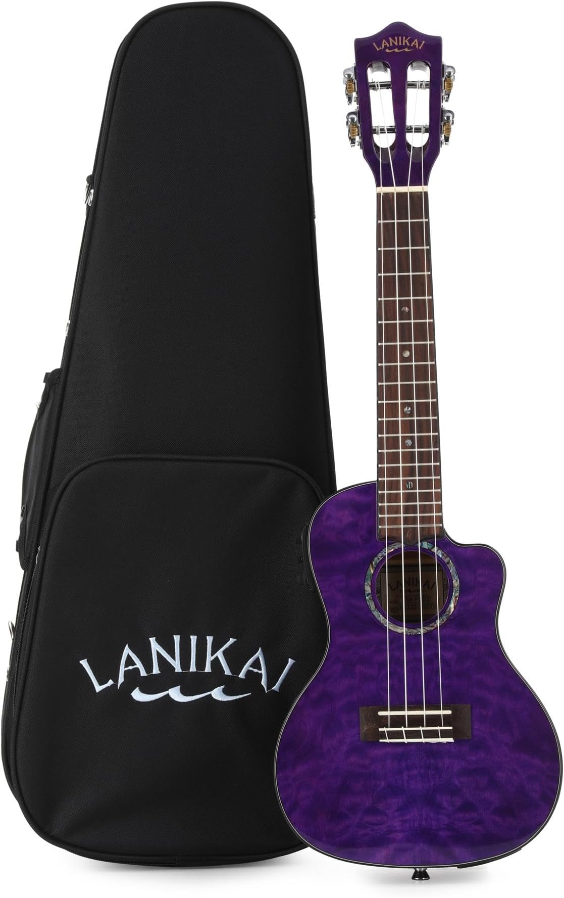 Amazon.com: Lanikai, 4-String Ukulele, Purple Stain (QM-PUCET ...