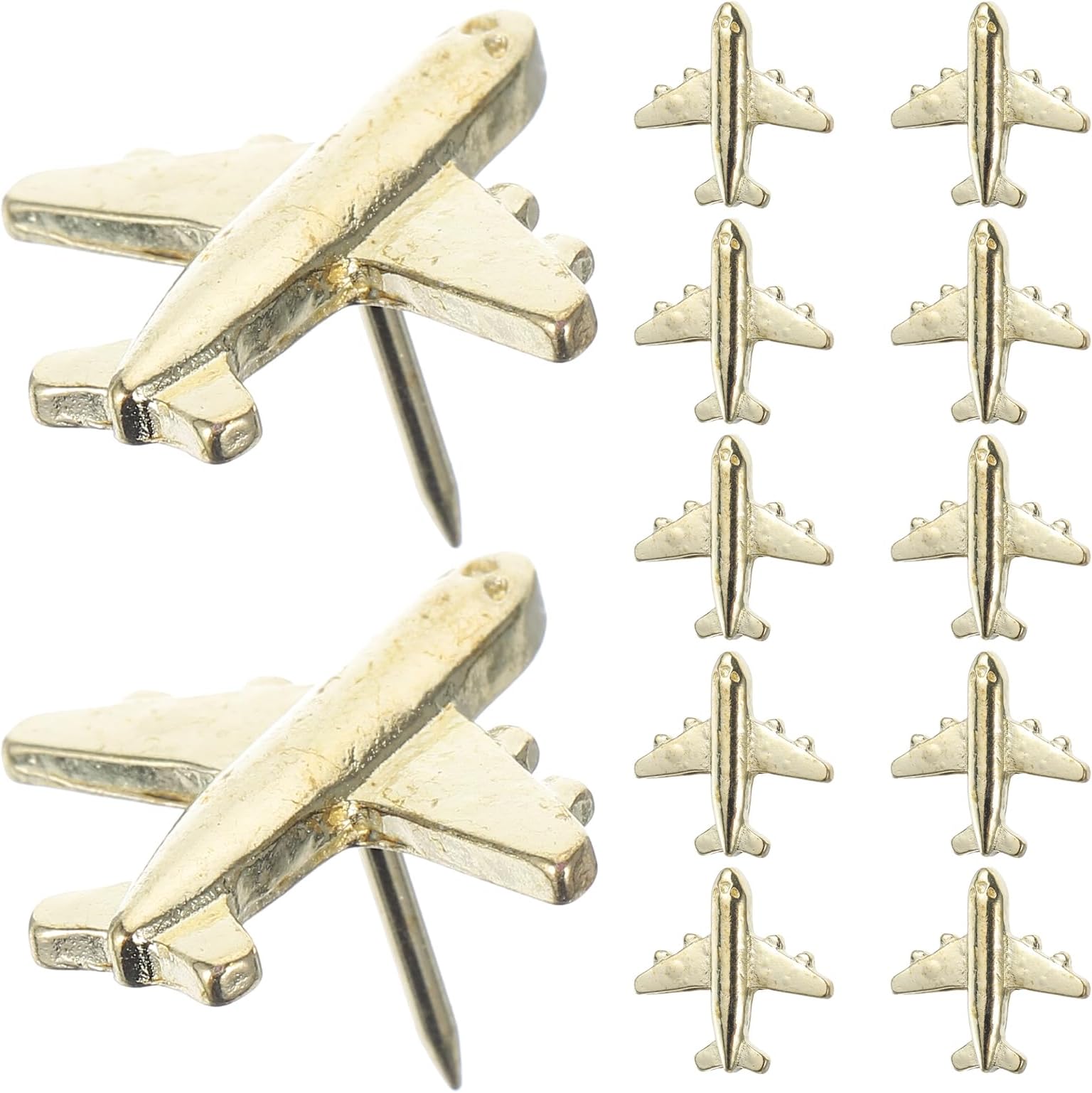 Amazon.com: Airplane Decorative Metal Push Pins, 15 Pieces, Gold T ...