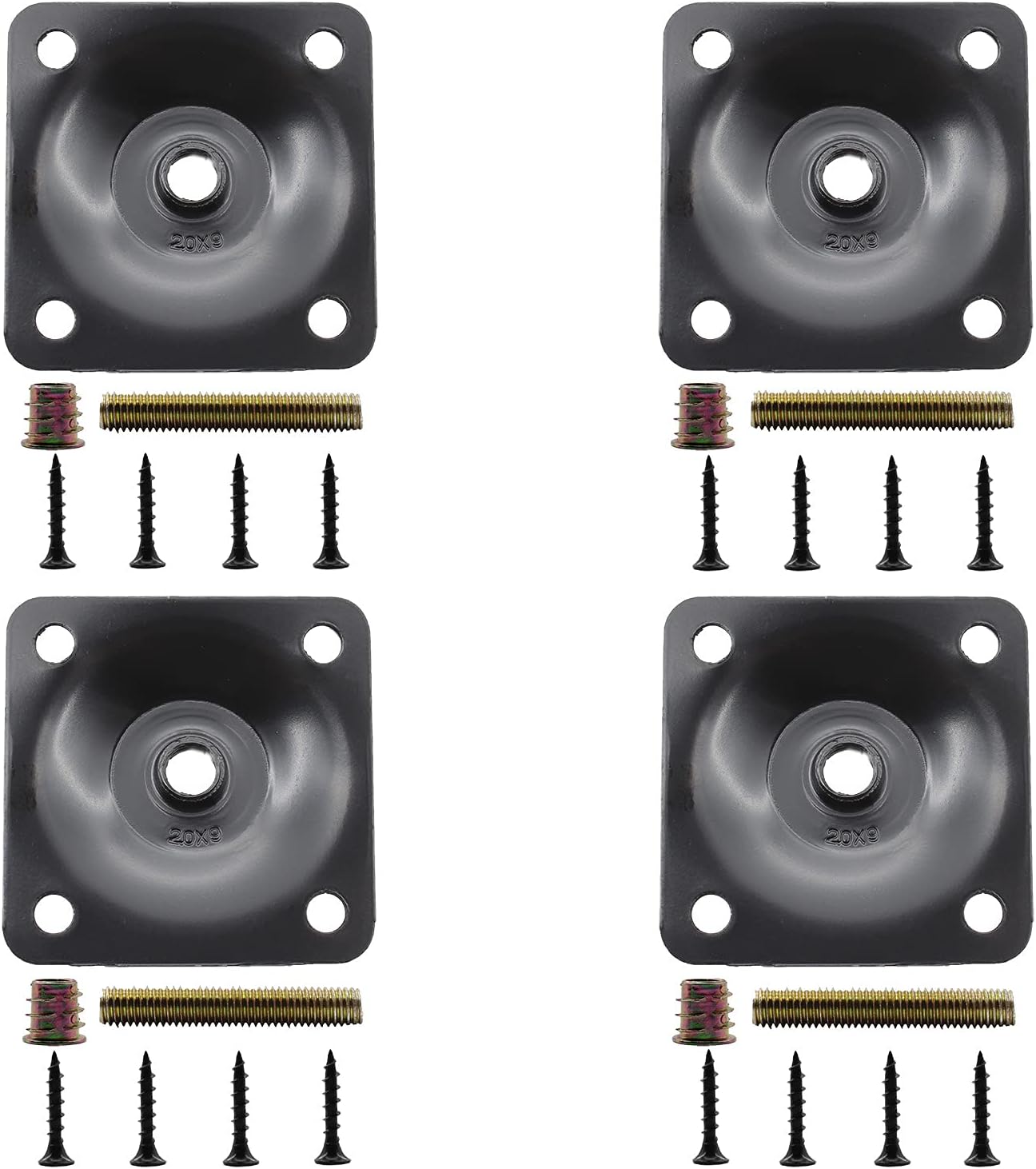 Amazon.com: Btowin Leg Mounting Plates, 4Pcs Furniture Leg Attachment ...