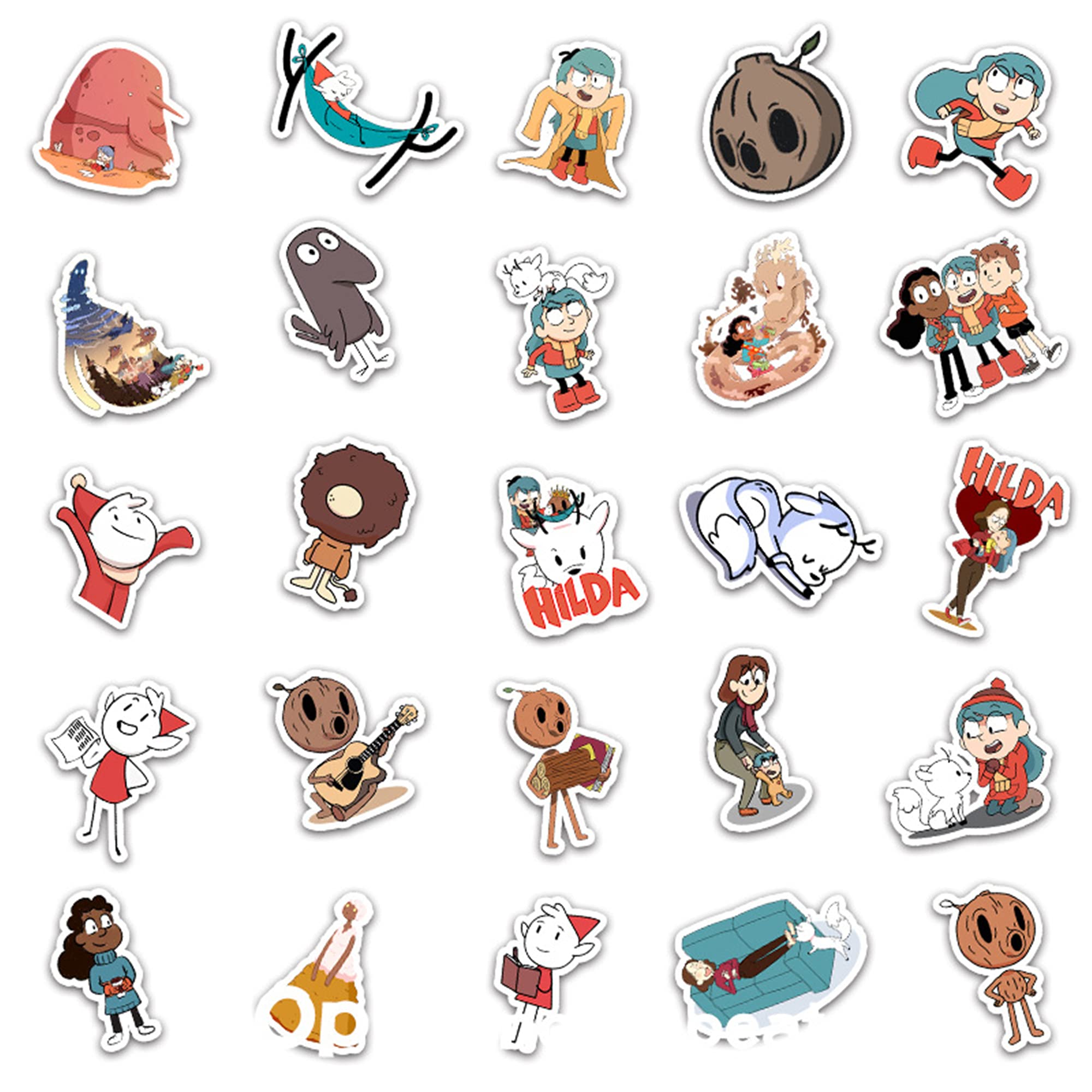 Hilda Stickers, 50PCs, Aesthetic Vinyl Waterproof Decals, Cartoon TV ...