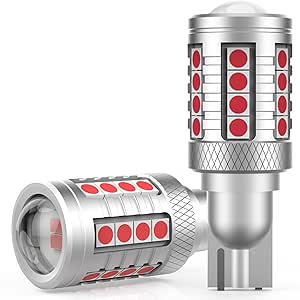 Amazon.com: FAXCARS 921 912 W16W LED 3rd Brake Light Bulbs 1000K Red ...