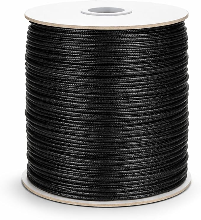 Amazon.com: 660 Feet Black Waxed Lacing Cord Twine, Heavy Duty Twine ...