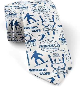 Amazon.com: ( Ski Snowboard Club ) Fashion Novelty Necktie ...