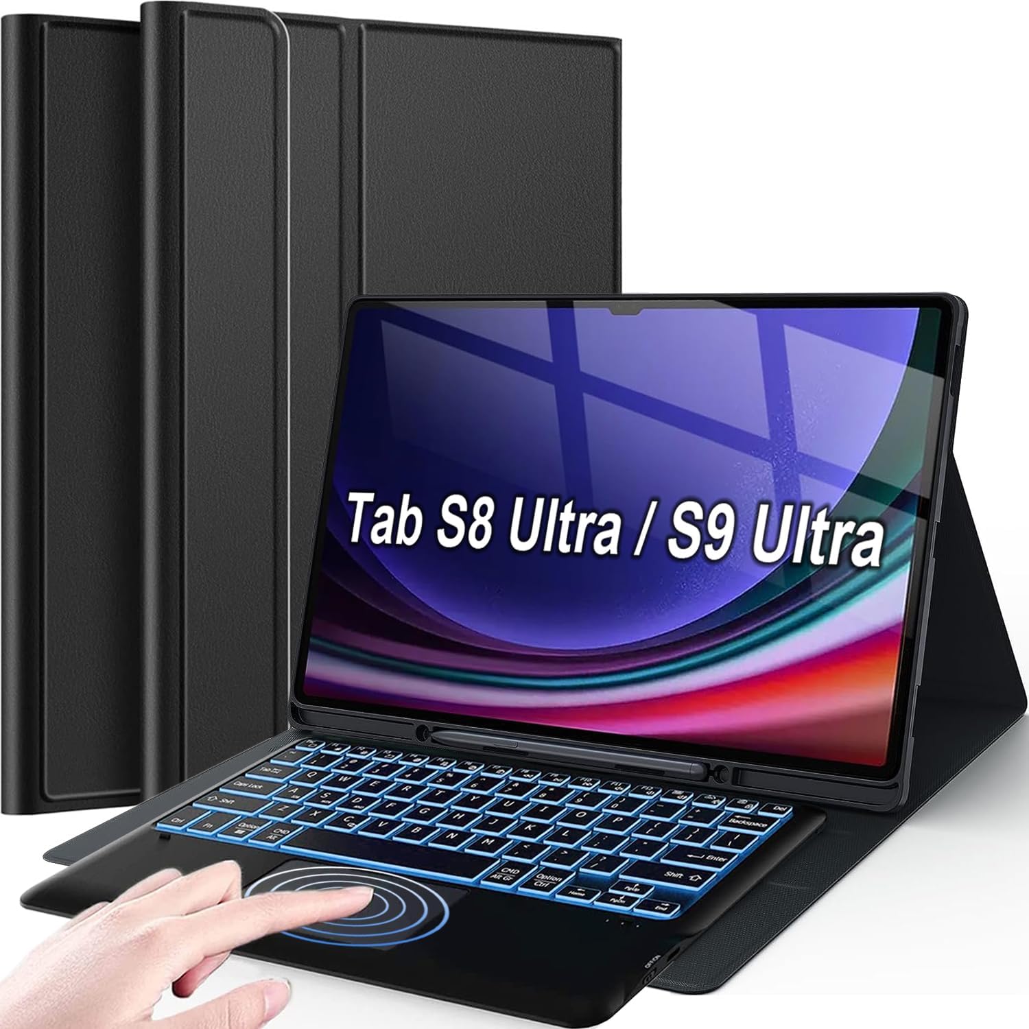 Amazon.com: Nanhent Backlit Touchpad Keyboard Case for Samsung Galaxy ...