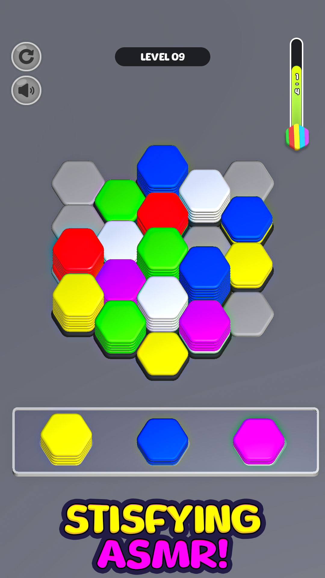 Hexa Sort Puzzle 3D Hexa Sorting Challenge! Hexa Sort Games Color Tiles Stack Hexa Sorting ...