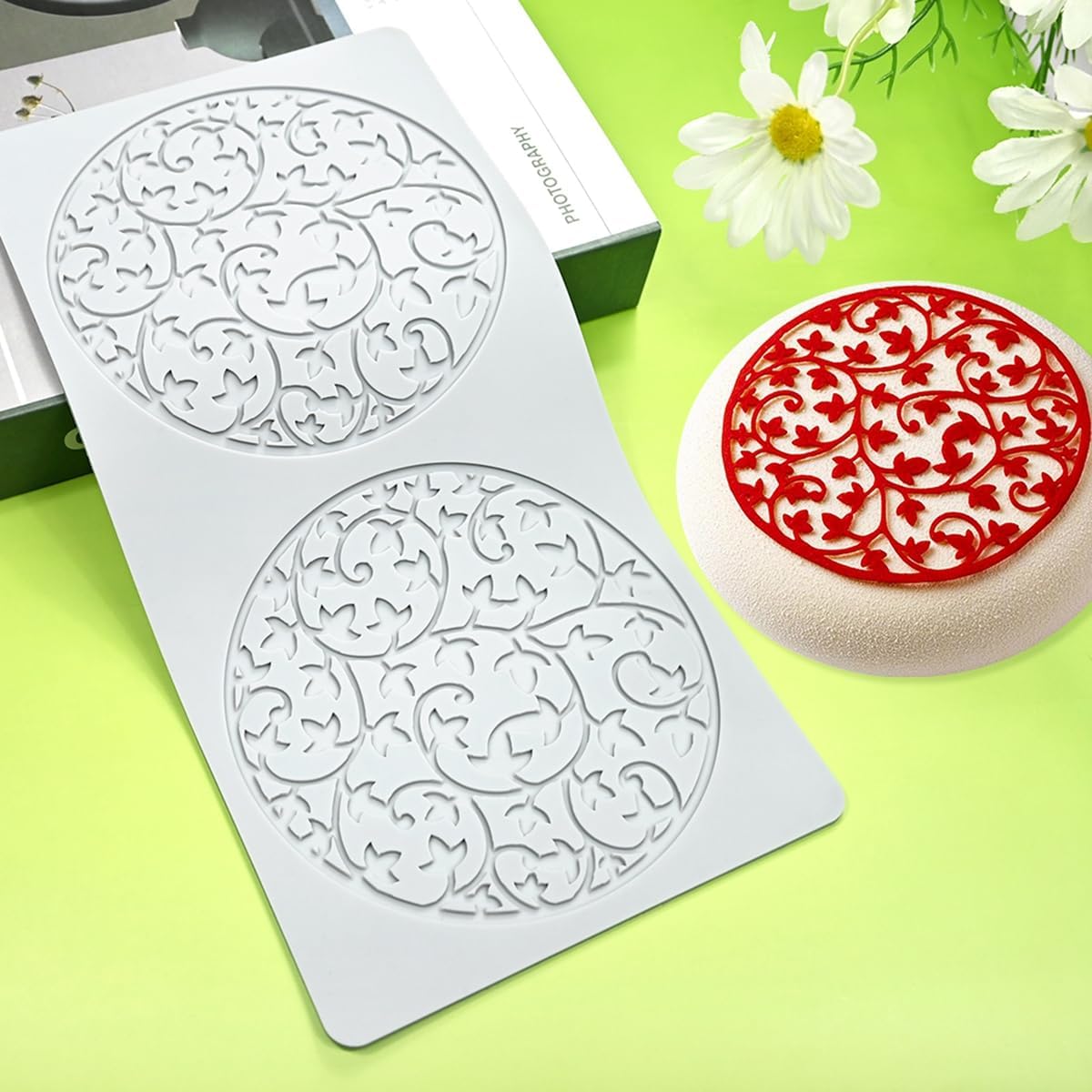 Amazon.com: Silicone Mold Hollow Out Sugarcraft Lace Mold Cake ...