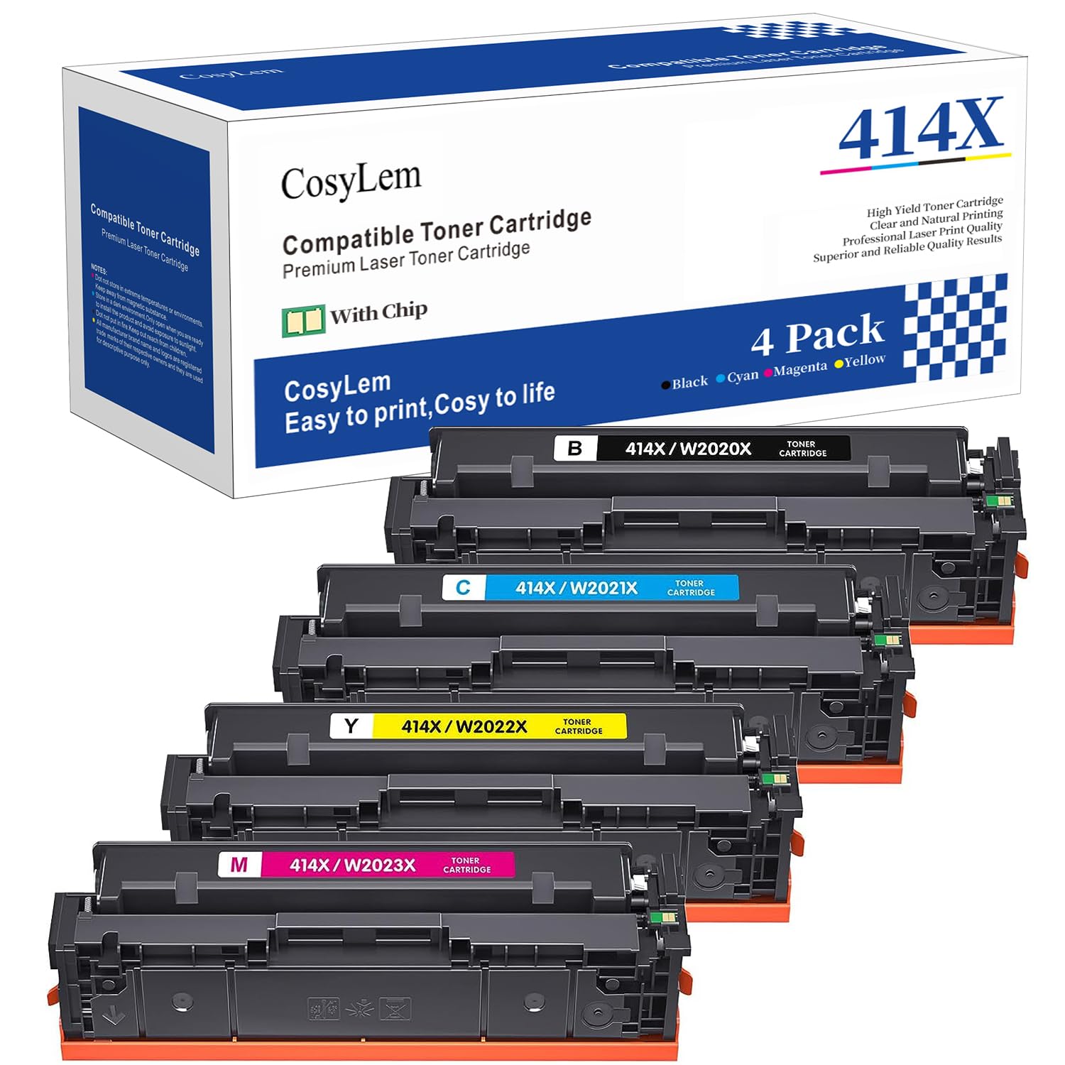 Amazon.com: 414X Toner Cartridge High Yield with Chip Replacement for ...