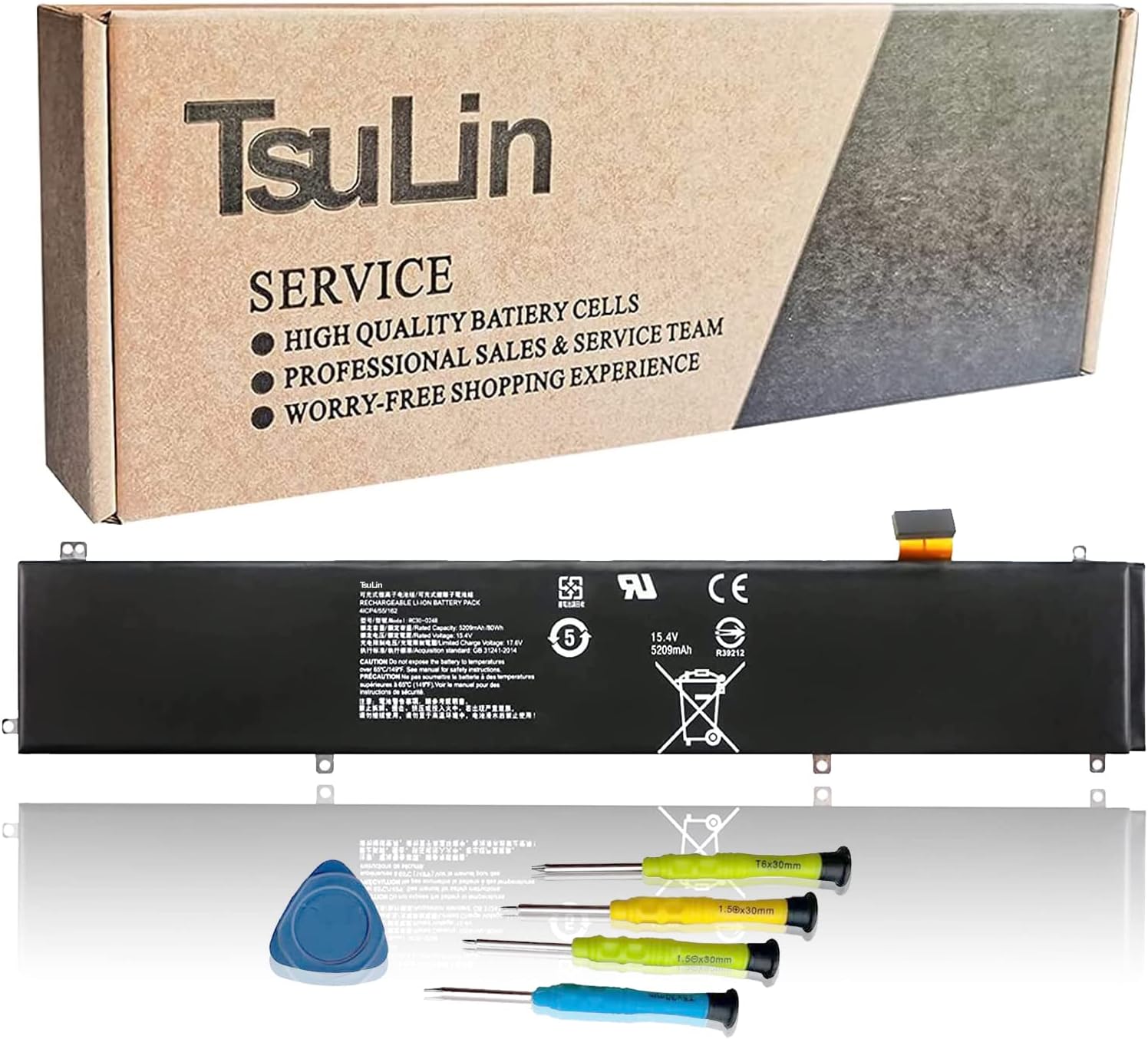 Amazon.com: TsuLin RC30-0248 Battery for Razer Blade Advanced 15 2018 ...