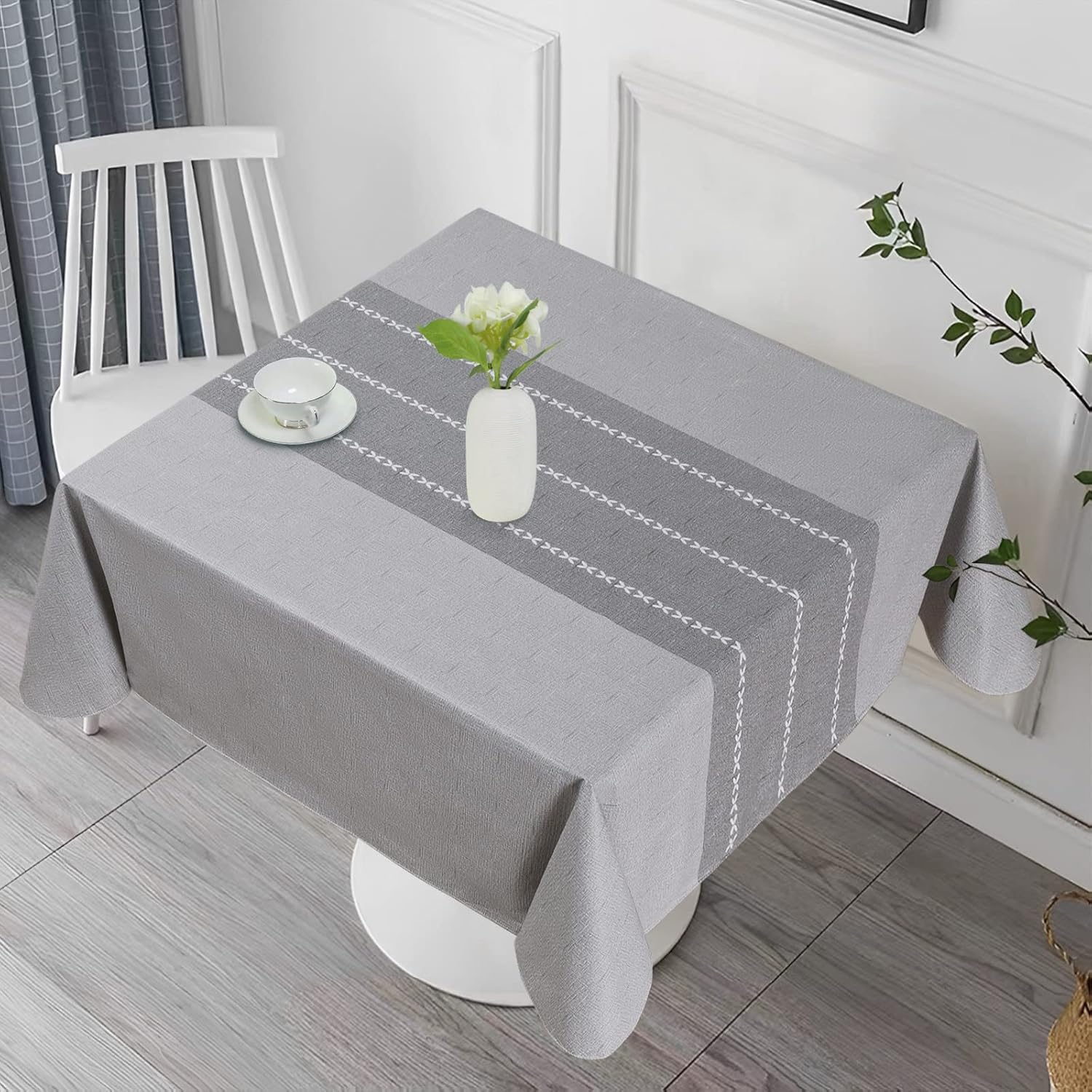 Amazon.com: Vonabem 100% Waterproof Square PVC Tablecloth, Vinyl Table ...