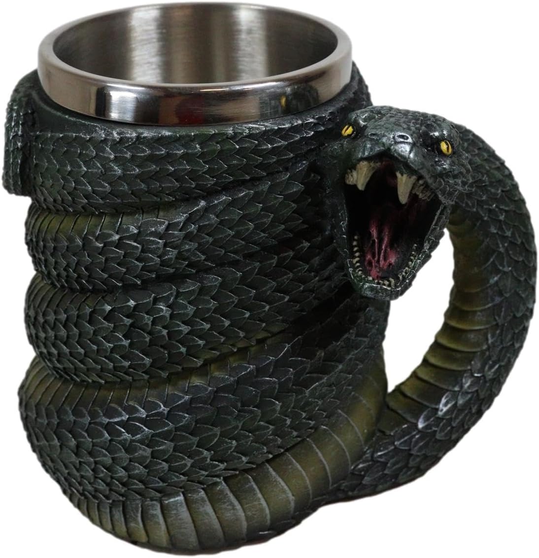 Ebros Gift Serpiente feroz realista con colmillos venenosos pintados a ...