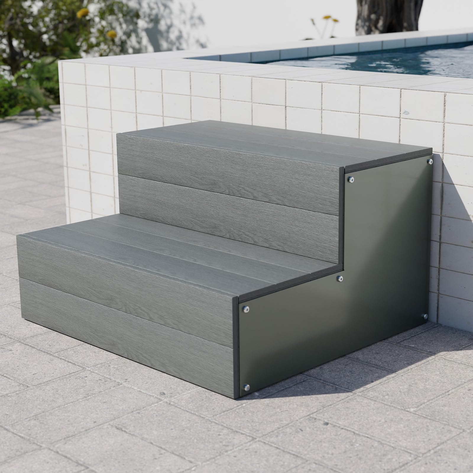 Snapklik.com : Hot Tub Steps, Universal Heavy Duty Spa & Hot Tub Step ...