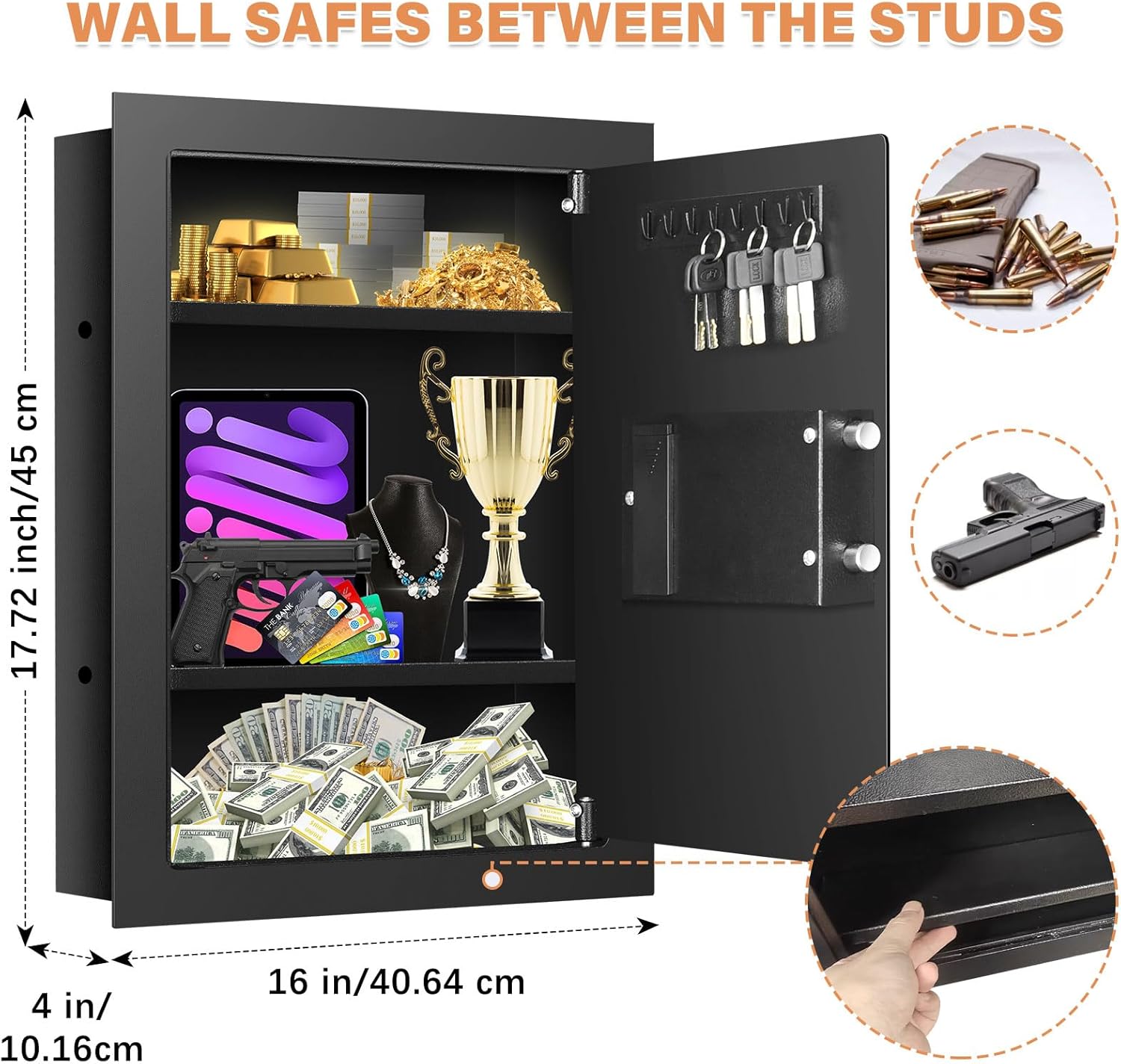 Zogola 17.72" Tall Fireproof Wall Safe User Manual