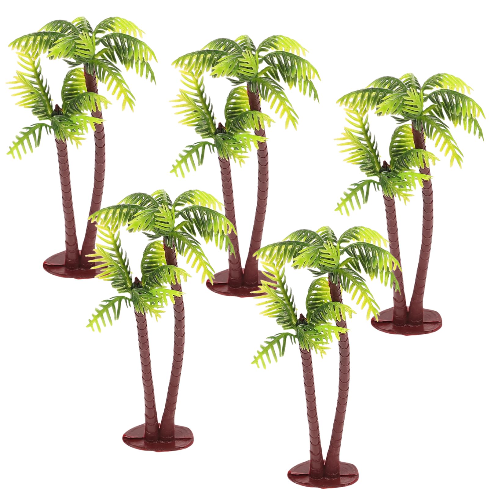 Amazon.com: RUNROTOO 5Pcs Mini Coconut Tree Artificial Palm Trees Fish ...