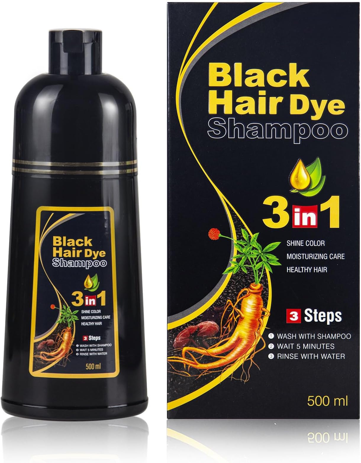 Amazon.com : BELEZALIB Instant Black Hair Dye Shampoo for Women MEIDU ...