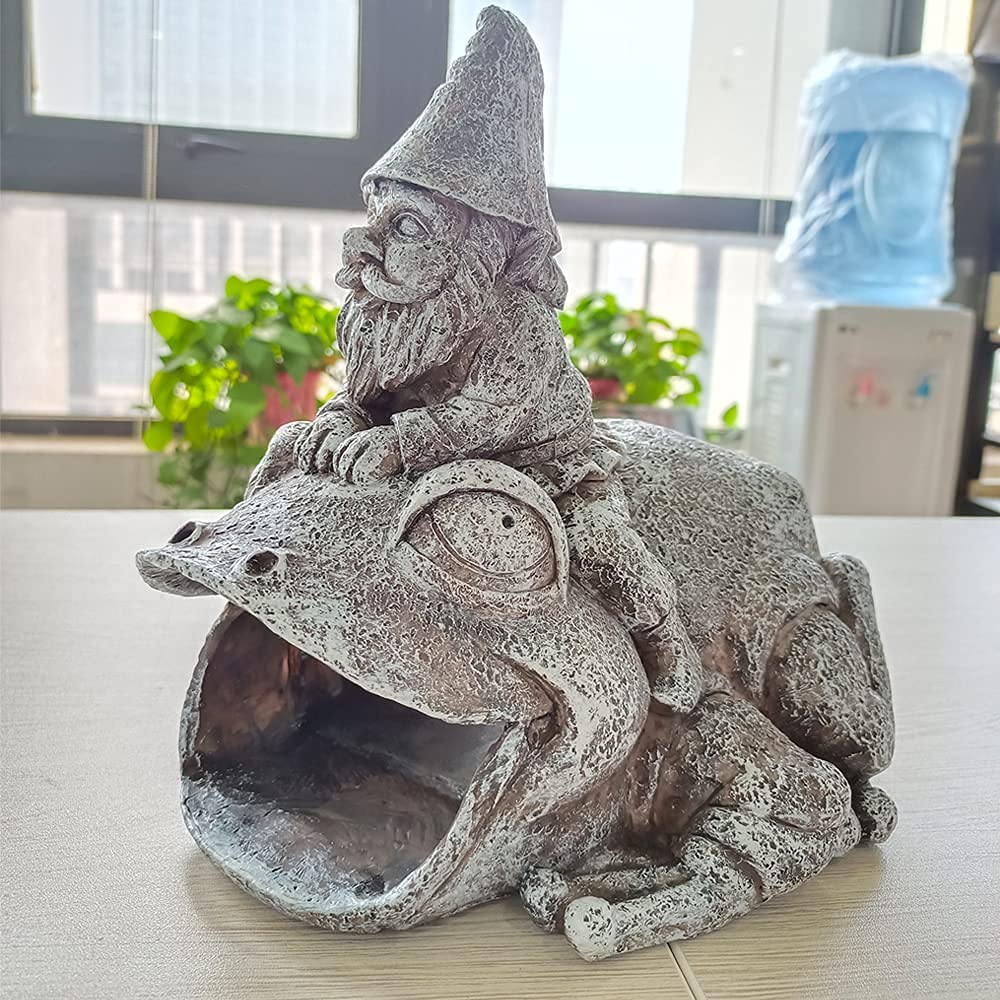 Ruecce Gnomes Gutter Guardian Downspout Extension Statue for Outdoor ...