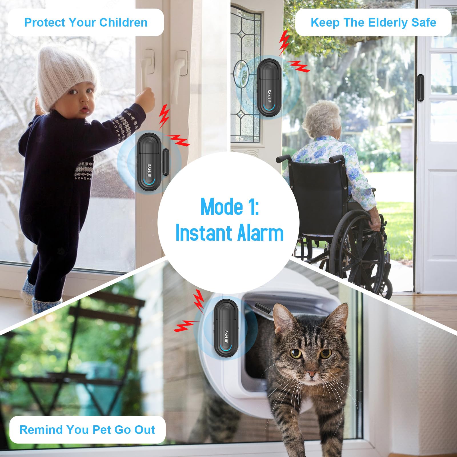 Snapklik.com : Pool Door Alarms For Home Security Loud, 0-120 Db Volume ...