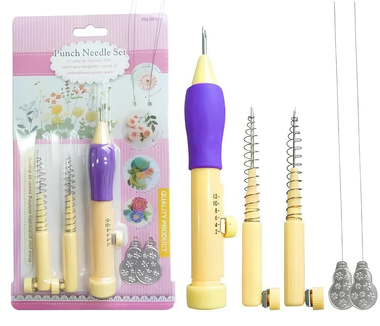 Punch Needle Embroidery Kit for Beginners & Professionals | Adjustable ...