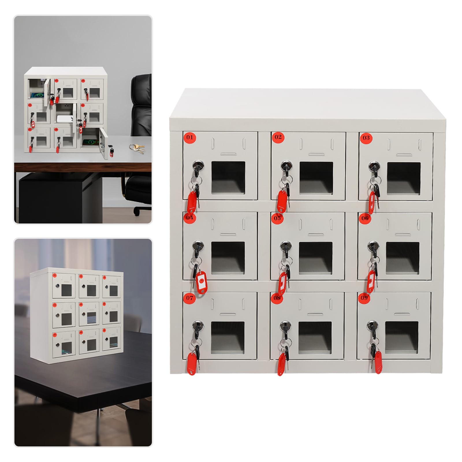 Amazon.com: Cell Phone Locker,Phone Storage Cabinet,9 Slots Cell Phone ...